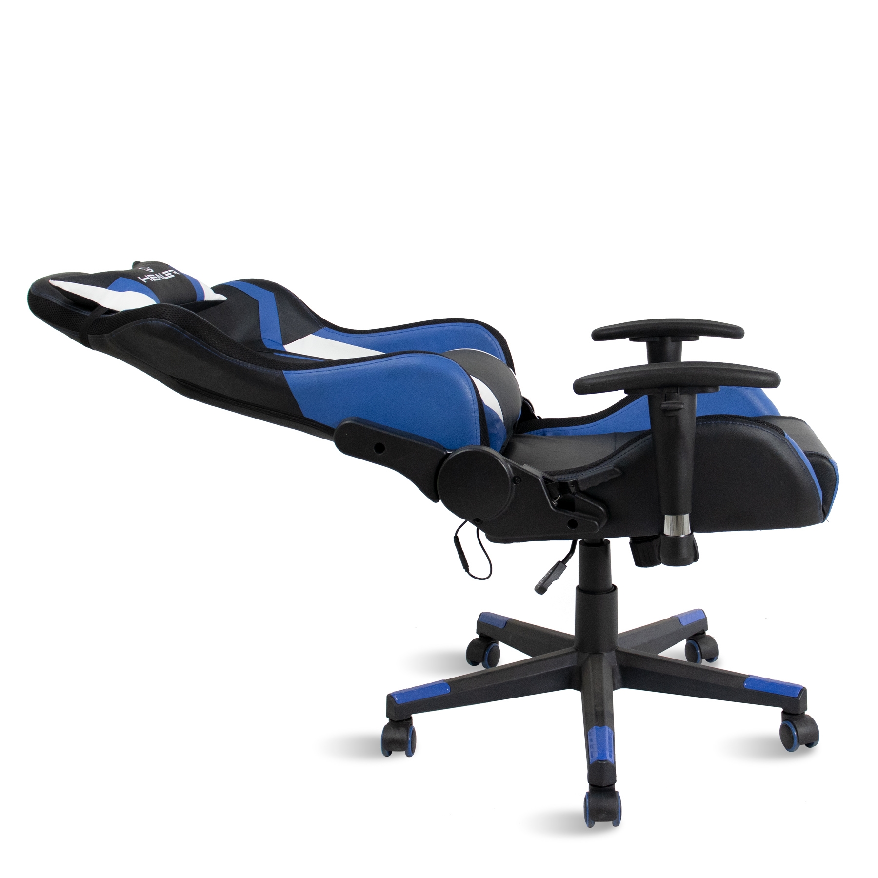 Cadeira Gamer LED RGB Healer Travel Max Preto/Azul