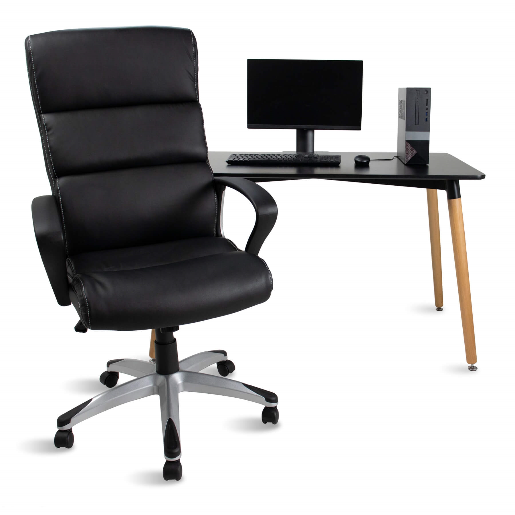 Cadeira de Escritório Presidente Scott Healer Giratória Regulagem de Altura