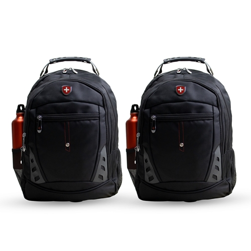 Kit 2 Mochila com Alça de Aço Forte Grande Interlagos Swiss Move